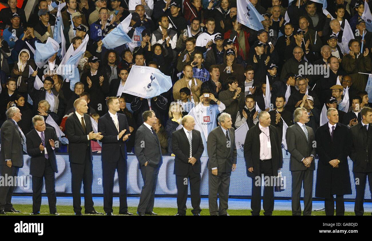 Tottenham Hotspur legends are paraded in front of the crowd as past of ...