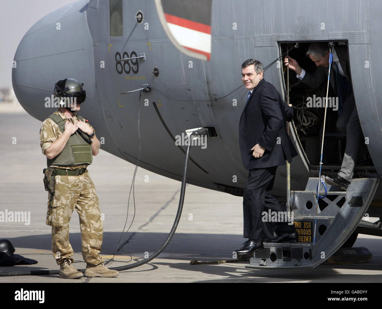 Gordon Brown visits Iraq Stock Photo - Alamy