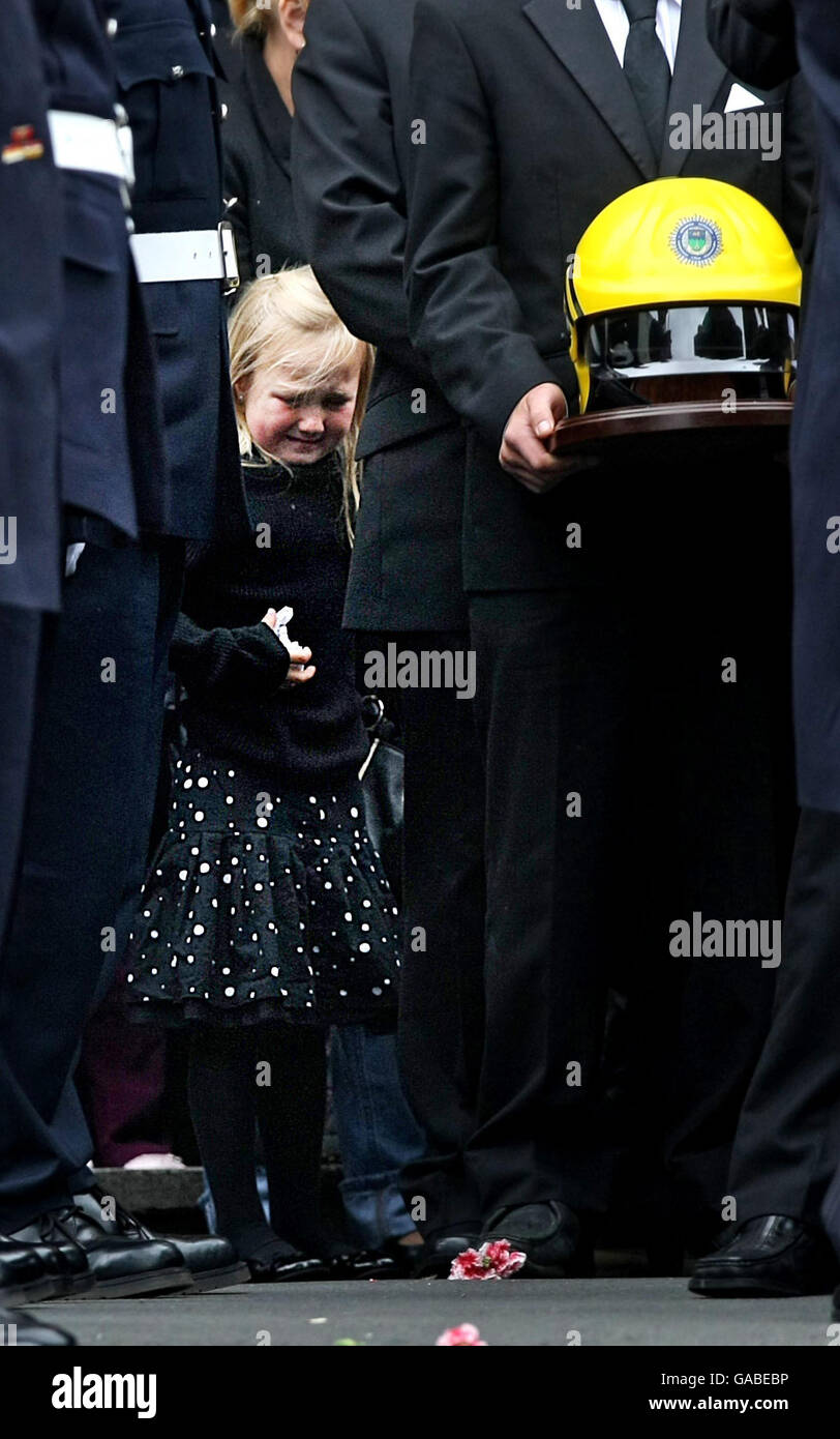 Family members pictured after the funeral of Fireman Brian Murray at ...