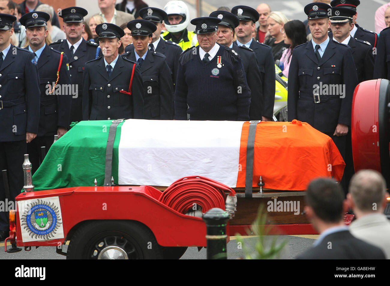 Firefighters funeral takes place in Bray Stock Photo - Alamy