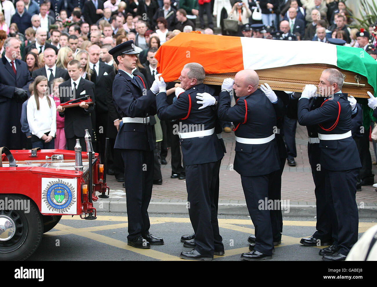 Firefighters funeral takes place in Bray Stock Photo - Alamy
