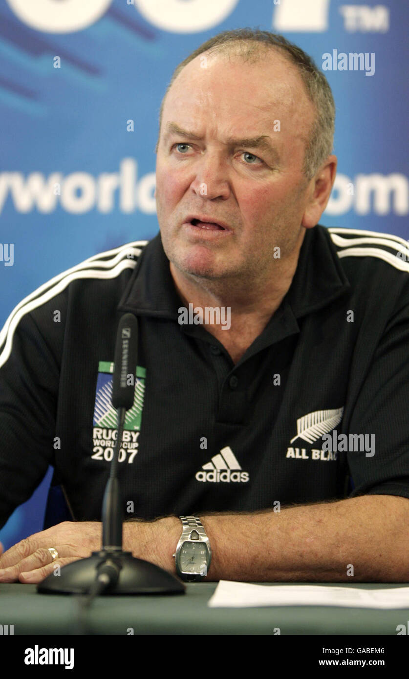 Rugby Union - New Zealand Press Conference - Hensol. All Blacks Coach ...