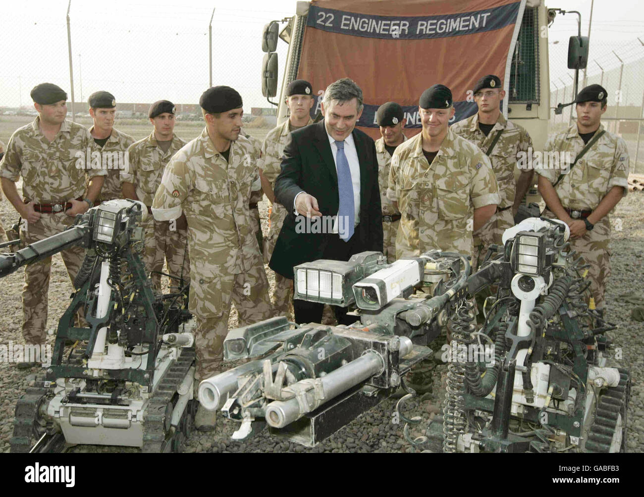 Gordon Brown visits Iraq Stock Photo - Alamy