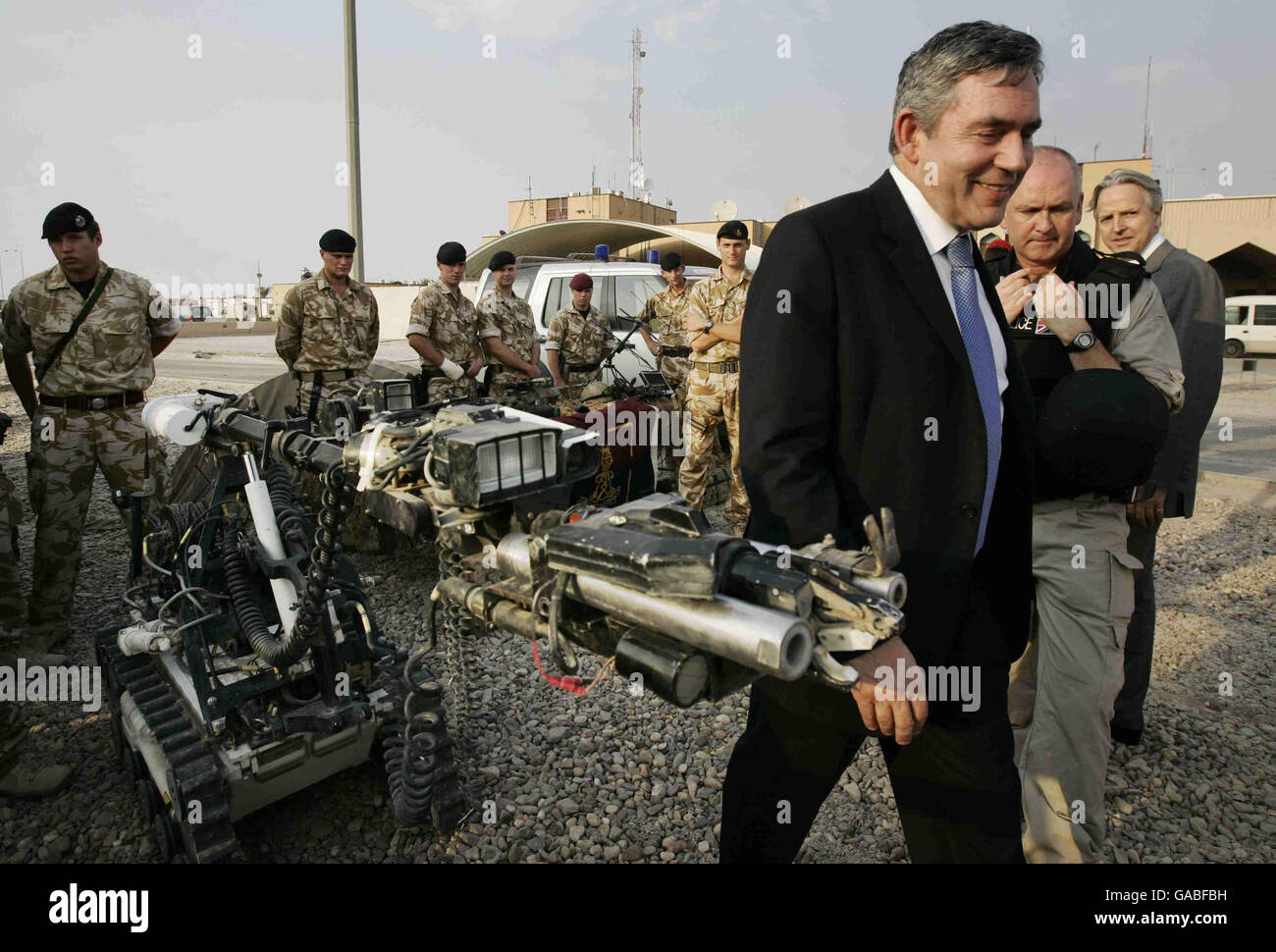 Gordon Brown visits Iraq Stock Photo - Alamy