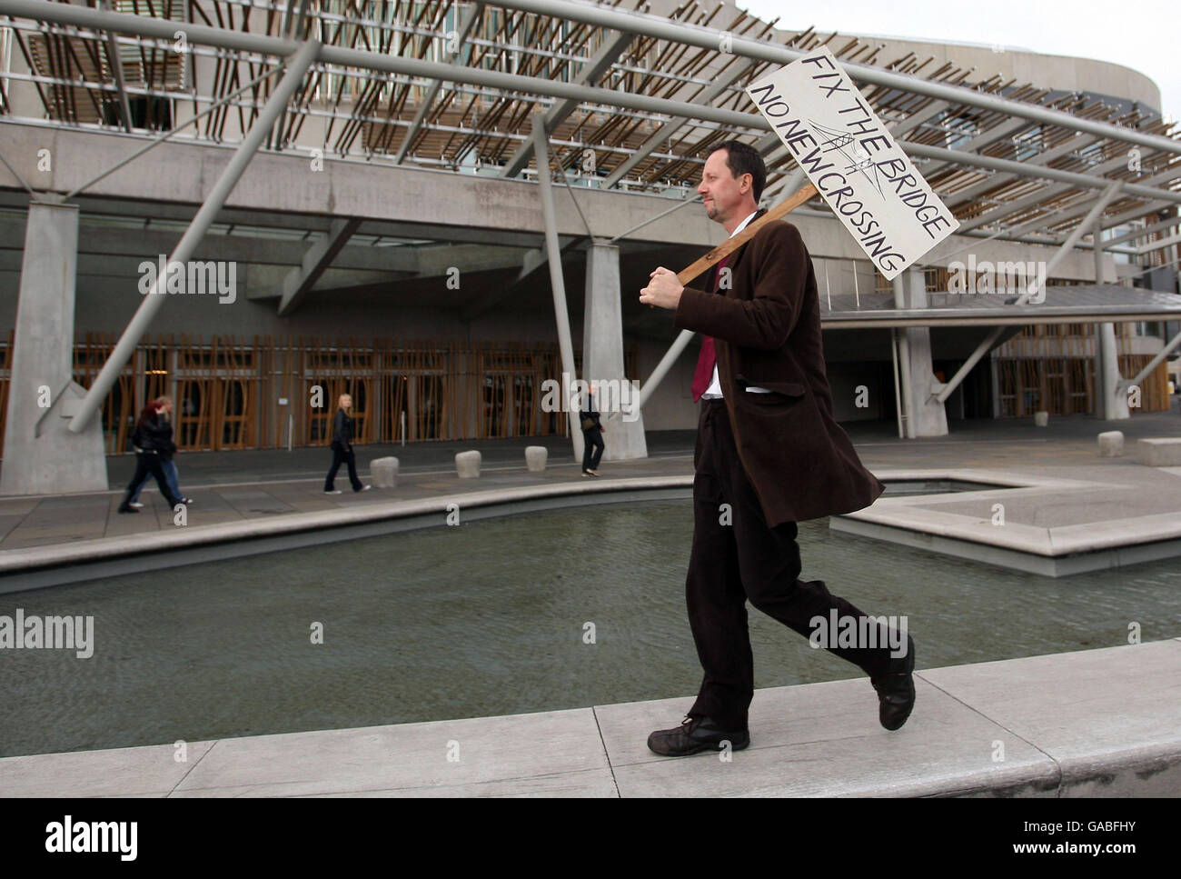 Bruce whitehead arrives at the scottish parliament in edinburgh hi-res ...