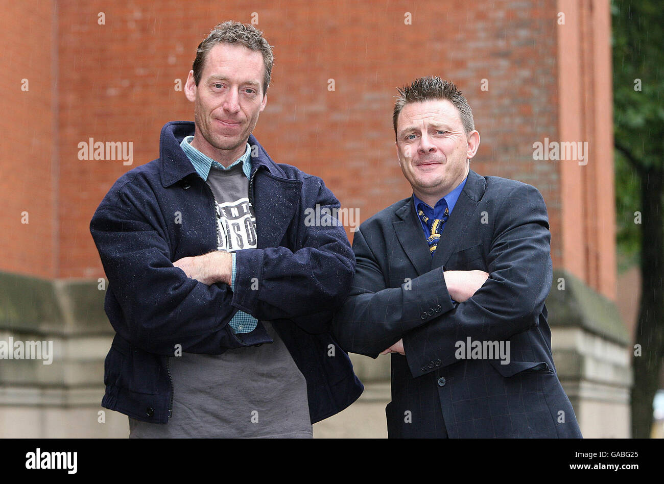 Fathers' rights protesters Jason Hatch (right) and Jonathan Stanesby ...