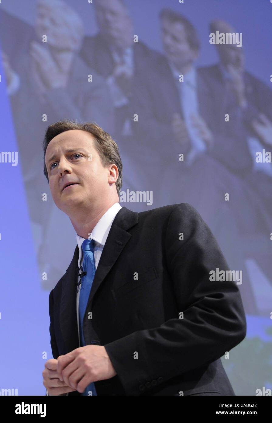 Conservative party leader David Cameron delivers his keynote speech at ...
