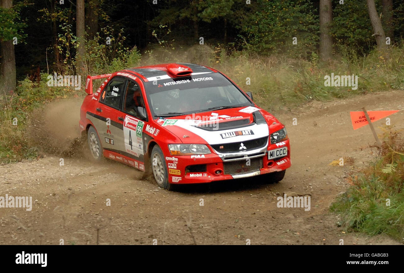 Red Mitsubishi Evo Rally Car Stock Photos & Red Mitsubishi Evo Rally ...