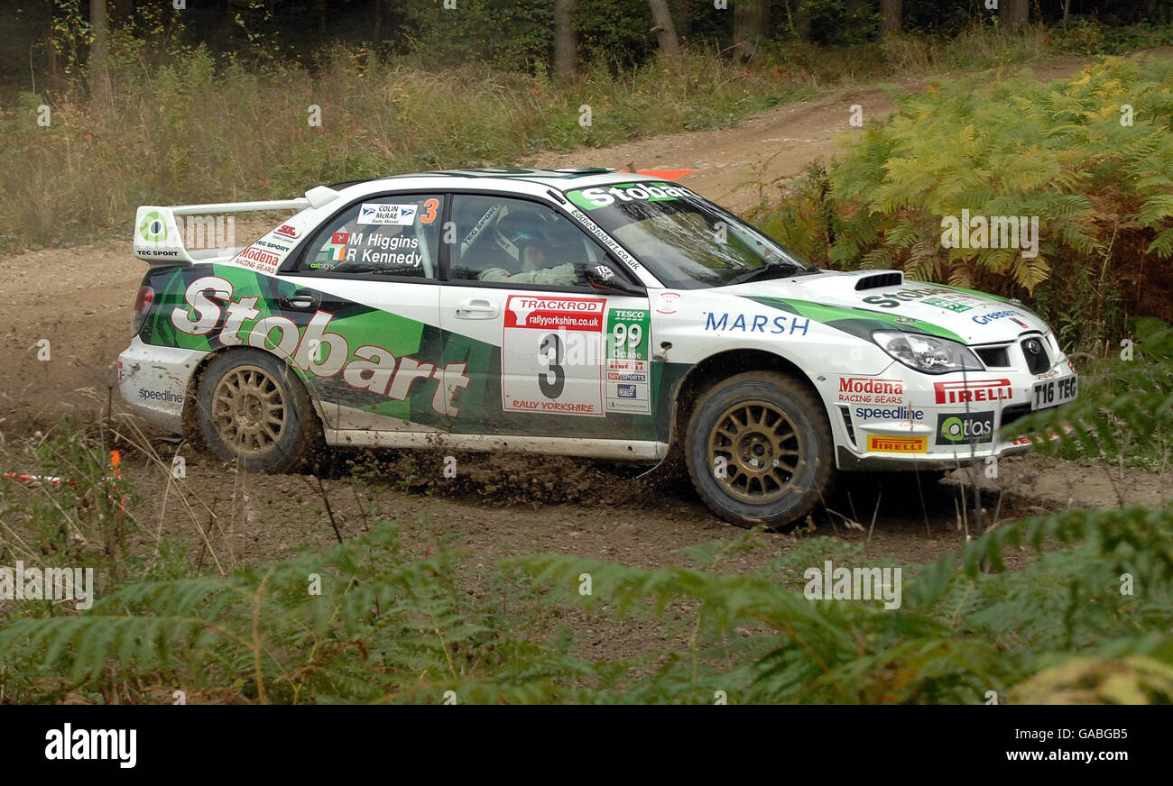 Great Britain's Mark Higgins in a Subaru Impreza during the Trackrod ...