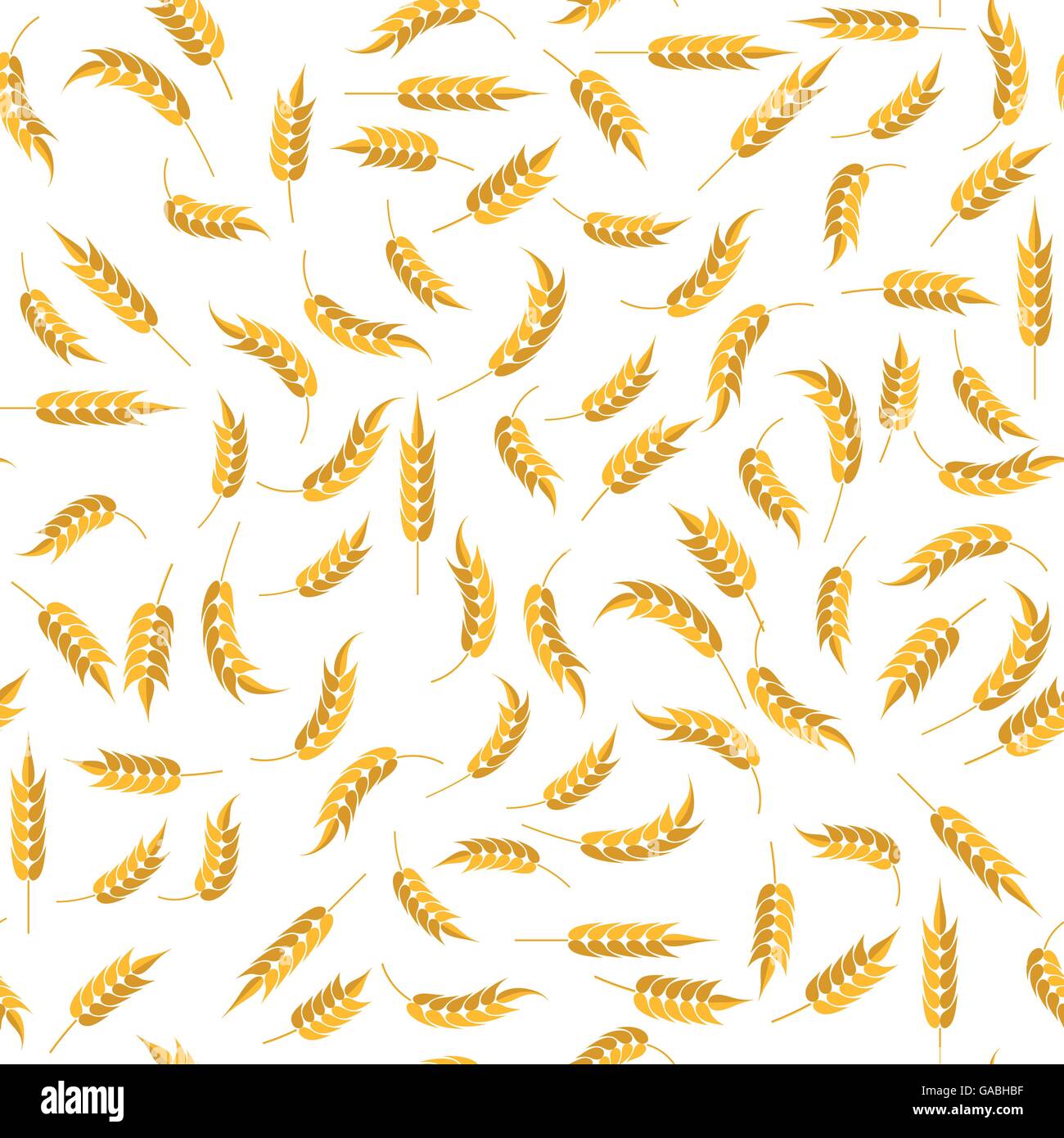 Seamless Wheat Pattern Stock Vector Image & Art - Alamy