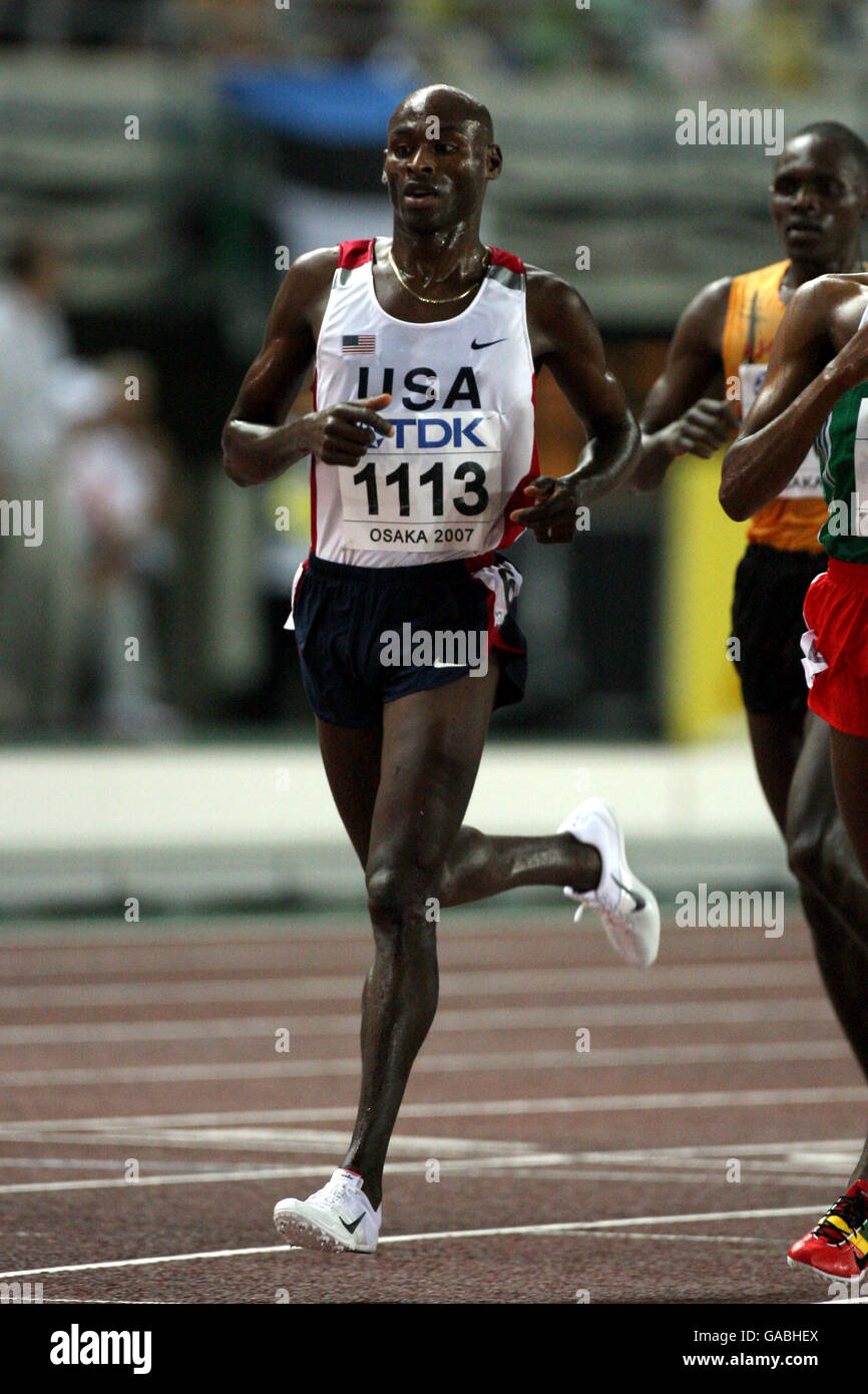 Usas bernard lagat in action during the 5000 metres hi-res stock ...