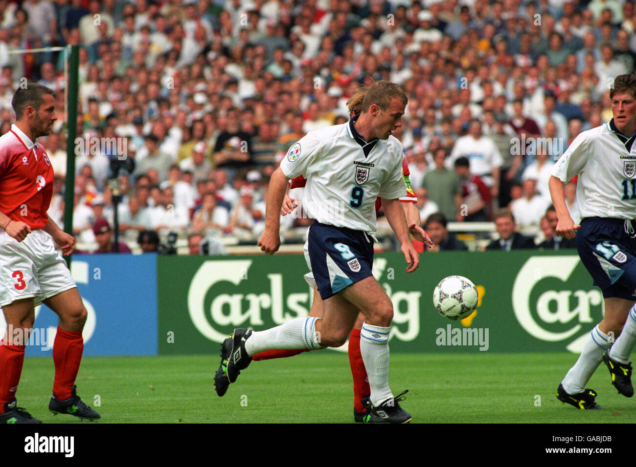 Soccer euro 96 england v switzerland at wembley hi-res stock ...