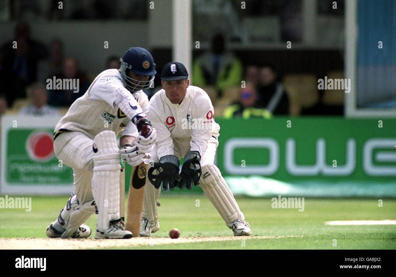 England wicketkeeper alec stewart positions himself for a catch hi-res ...