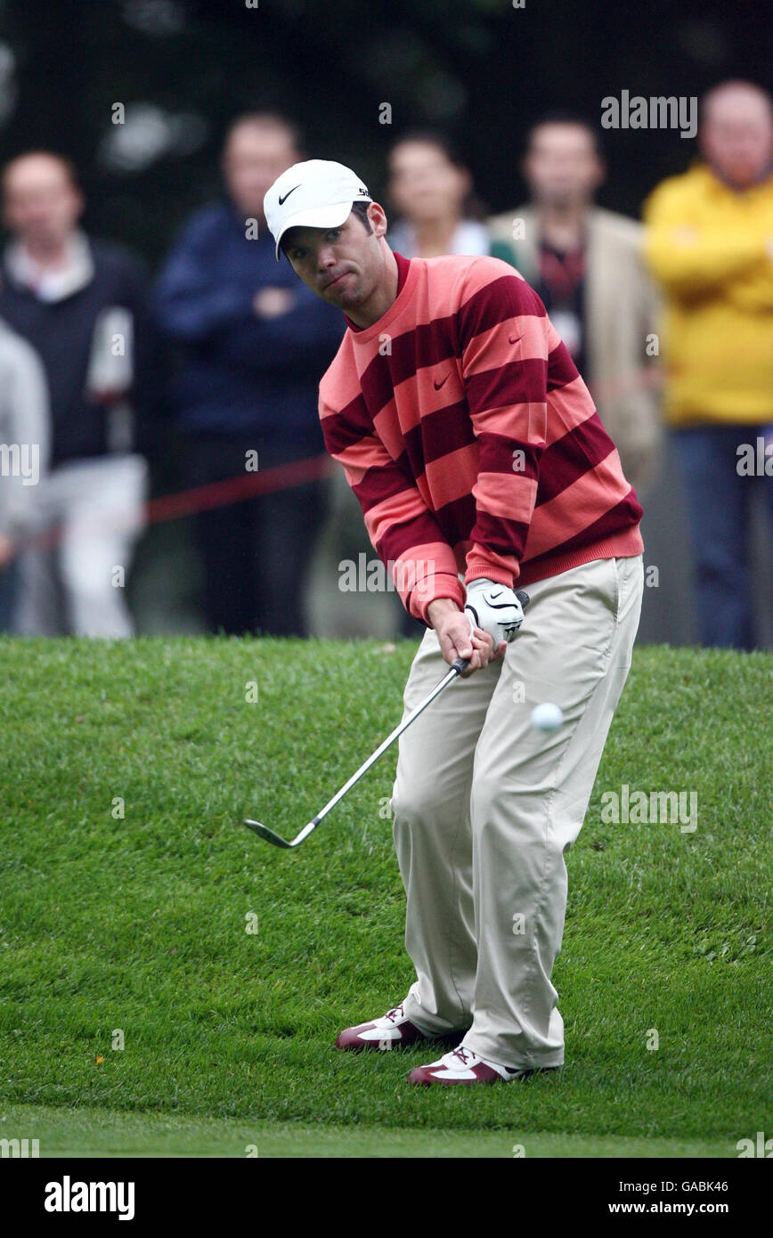 England's Paul Casey defending champion chips onto the 2nd green during ...