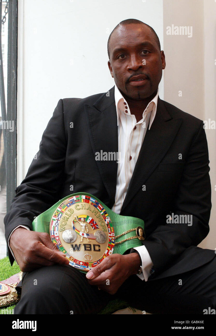 Auction of Nigel Benn's world title belts Stock Photo - Alamy
