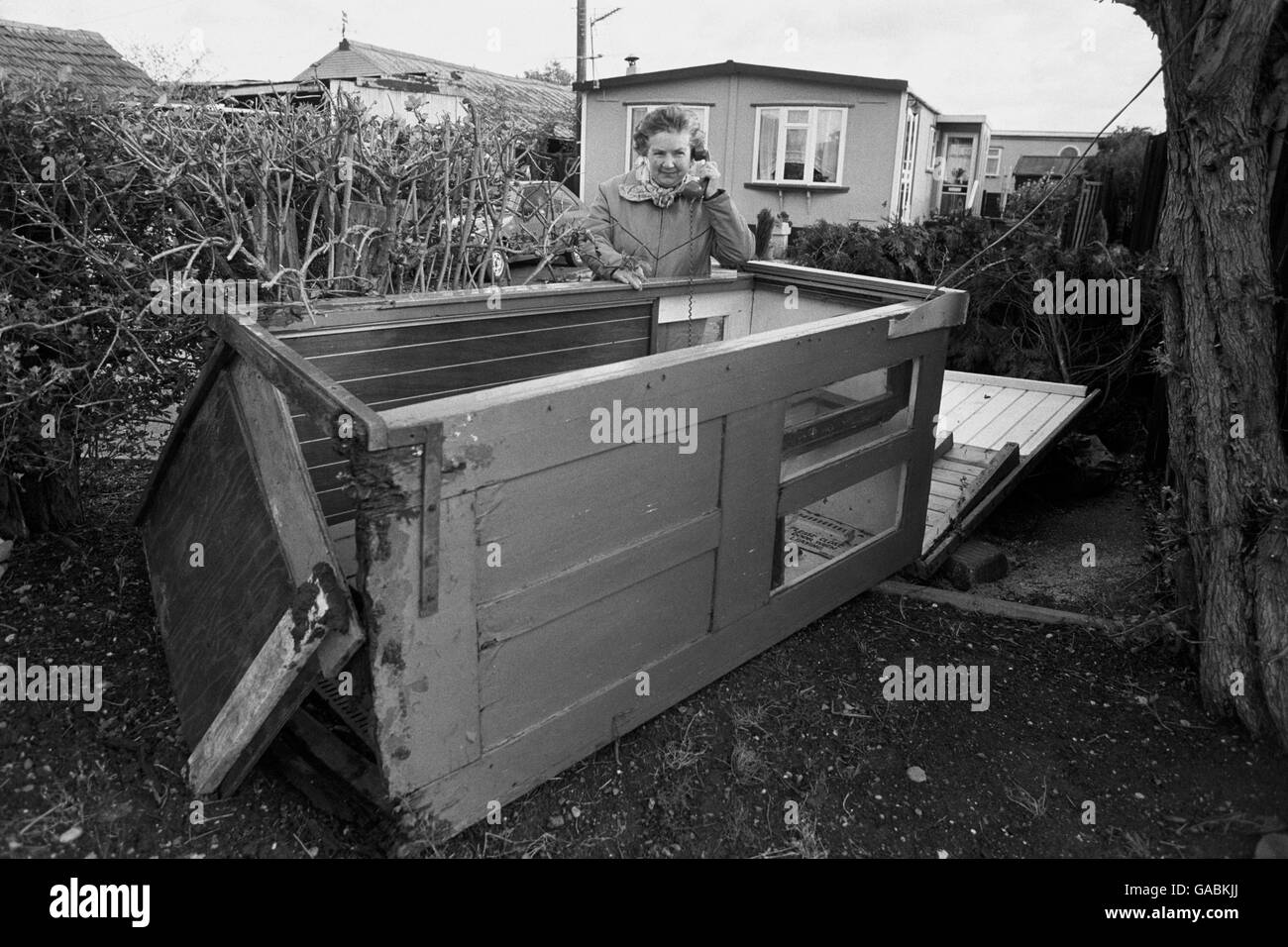Mrs Joan Rix, owner of the Abridge Park Residential Caravan Park tries ...