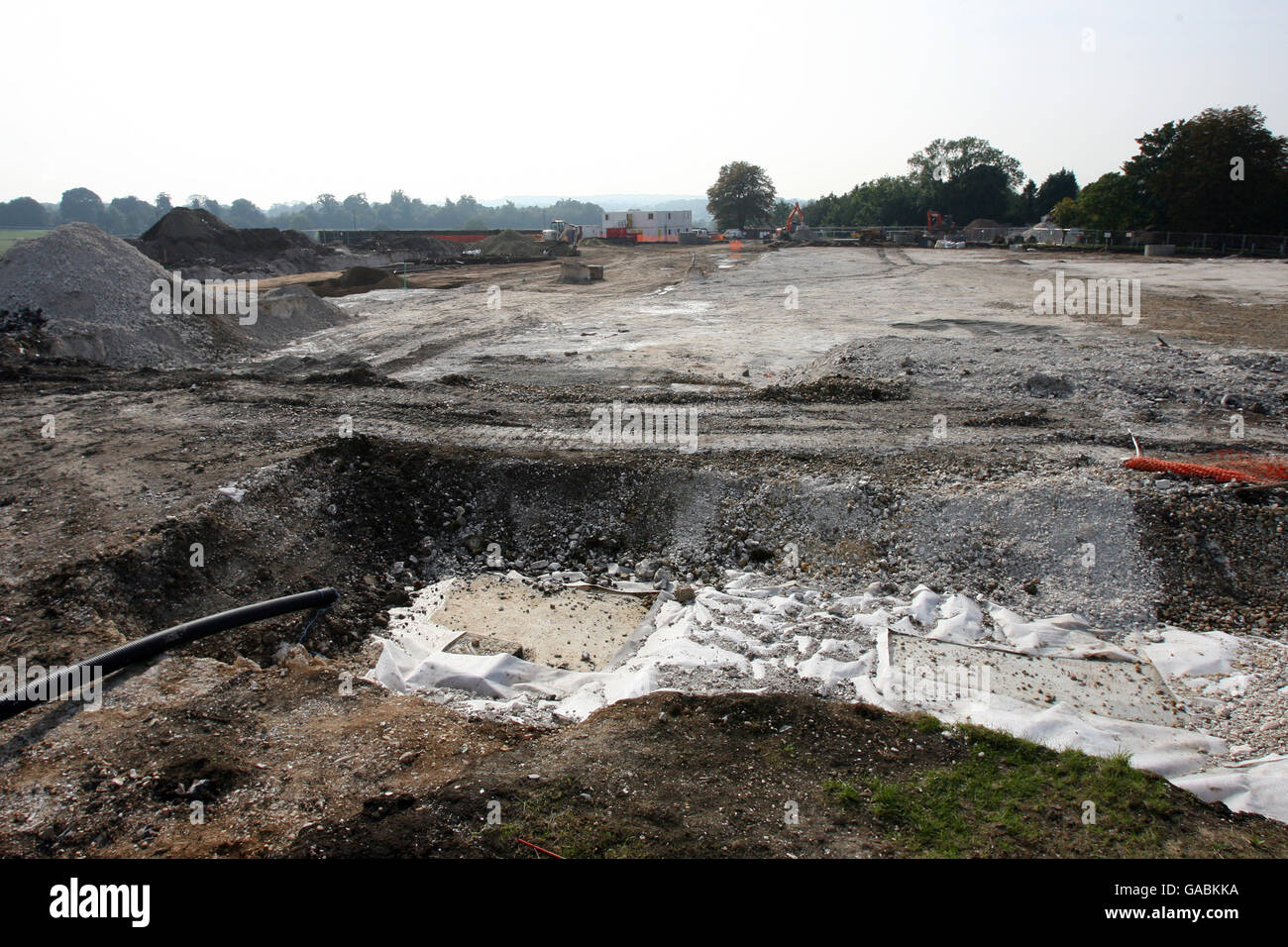Redevelopment of the Old Paddock at Epsom Downs Racecourse Stock Photo ...