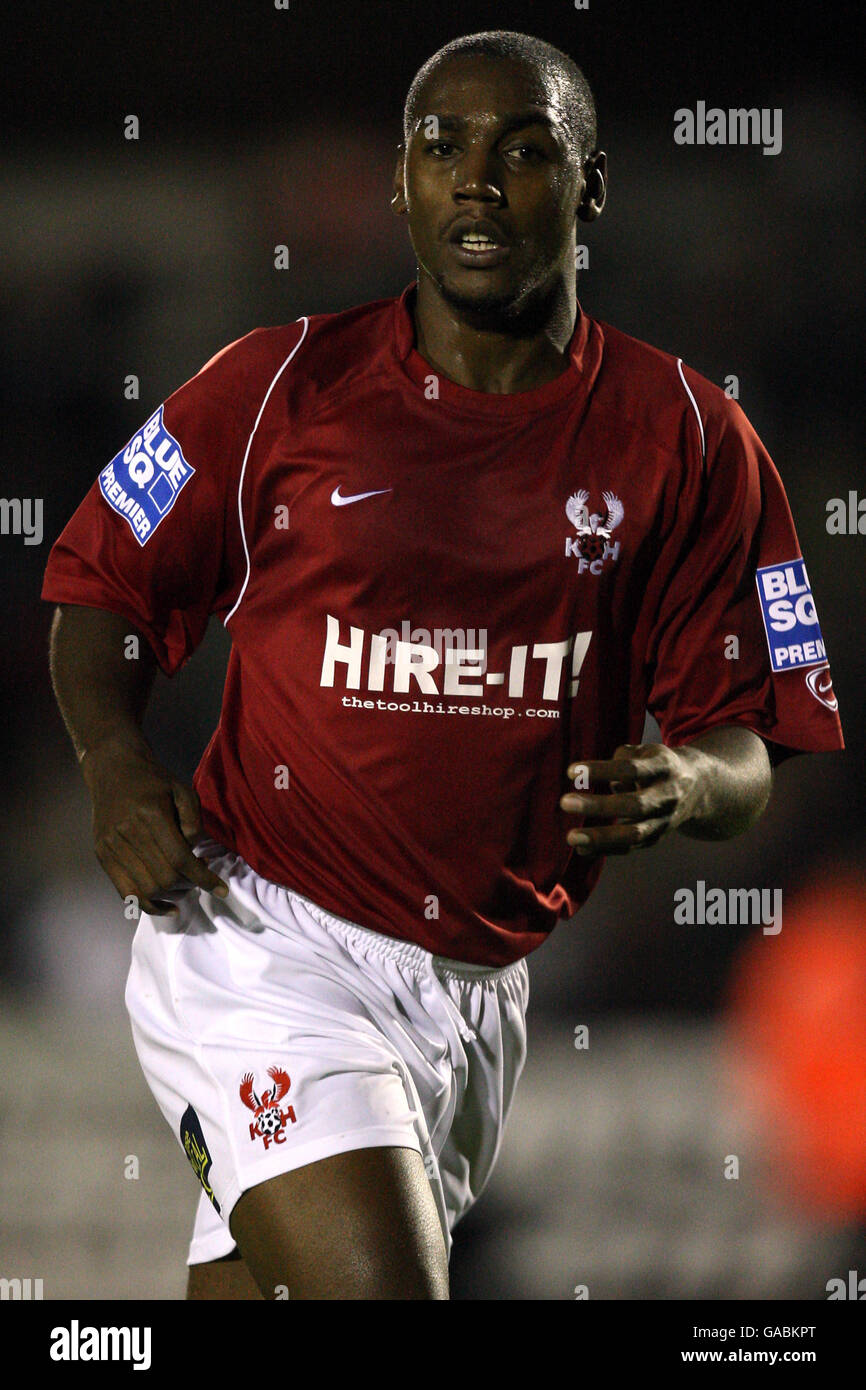 Kidderminster Harriers v Halifax Town - Aggborough Stadium Stock Photo ...