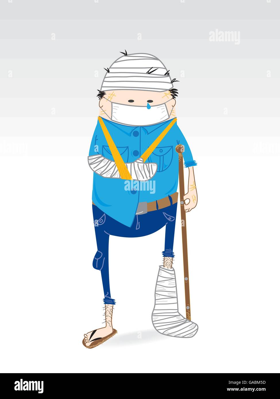 Injuries at work Stock Vector Image & Art - Alamy