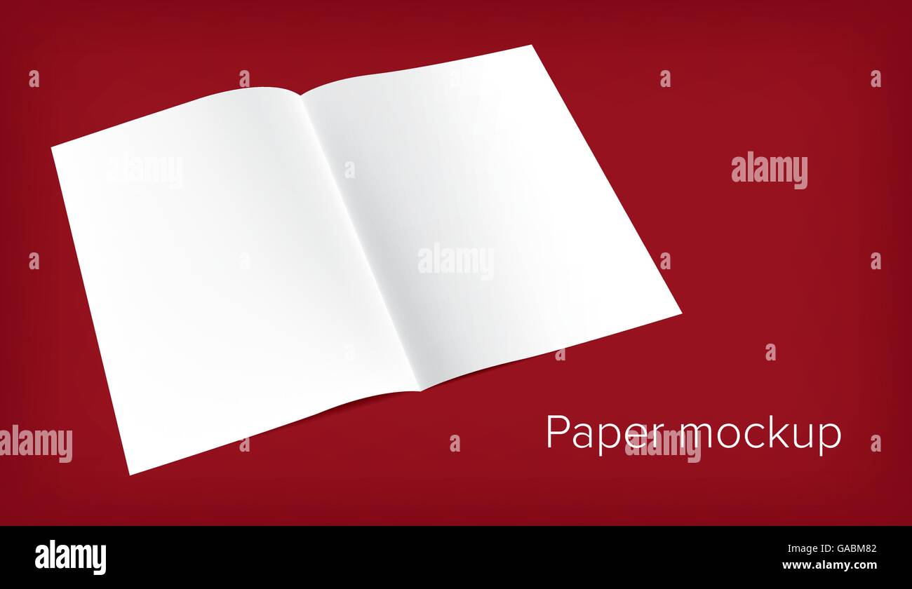 Mock up empty paper Stock Vector Images - Alamy