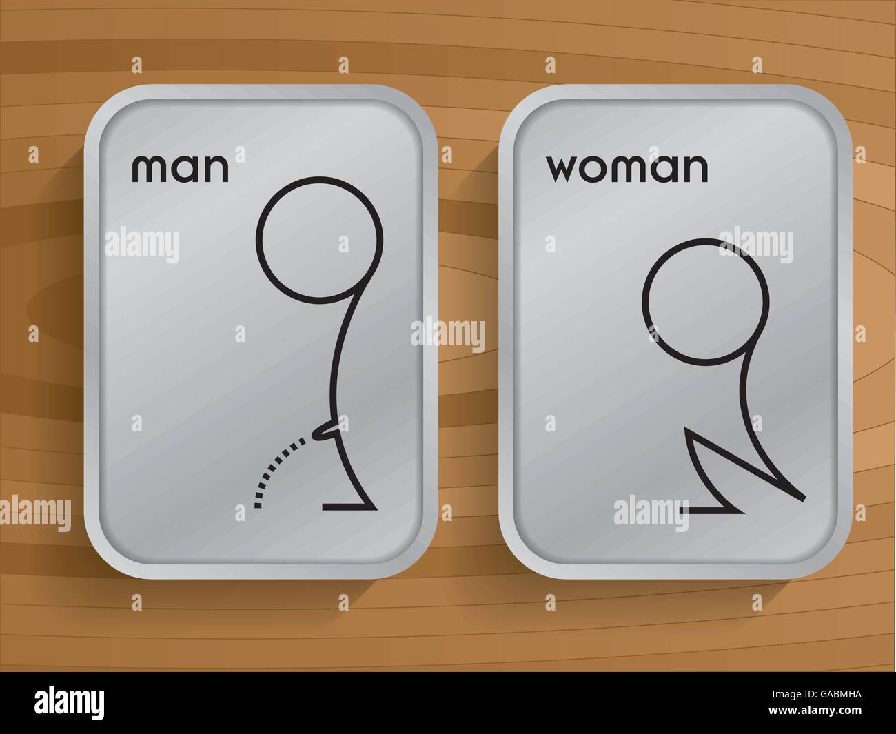 Toilet on wooden sign Stock Vector Images - Alamy
