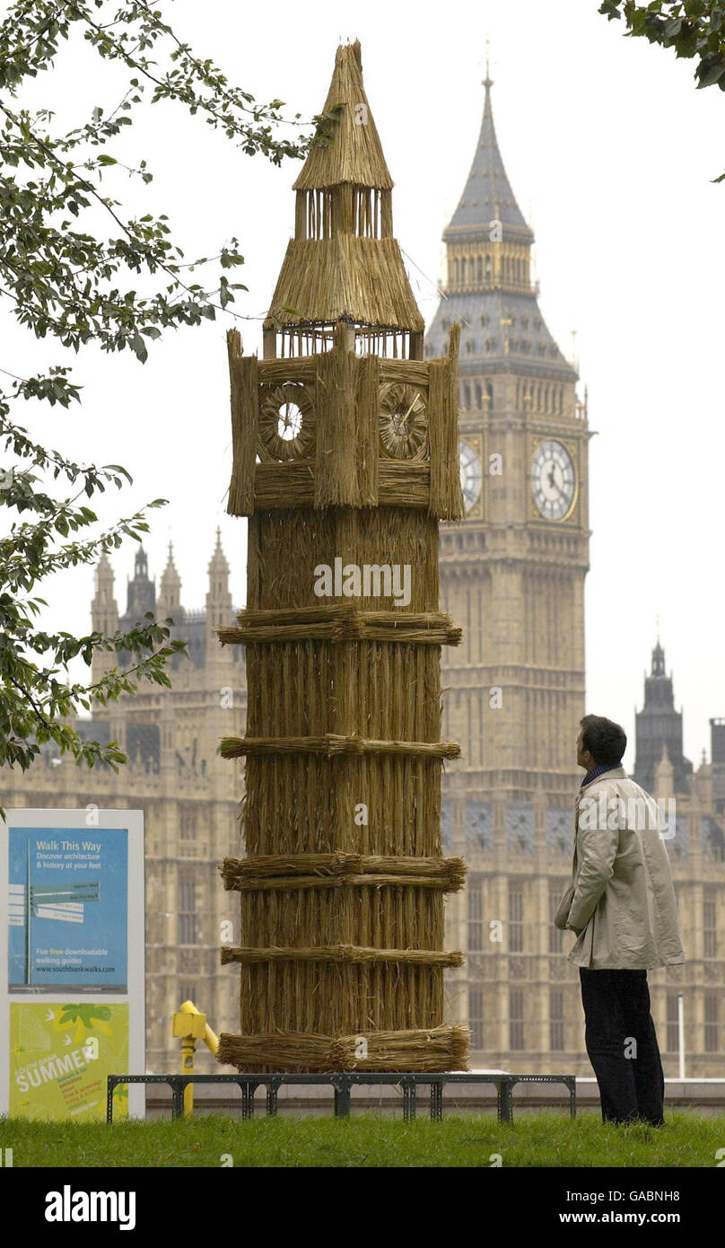 British landmarks made out of wheat Stock Photo - Alamy