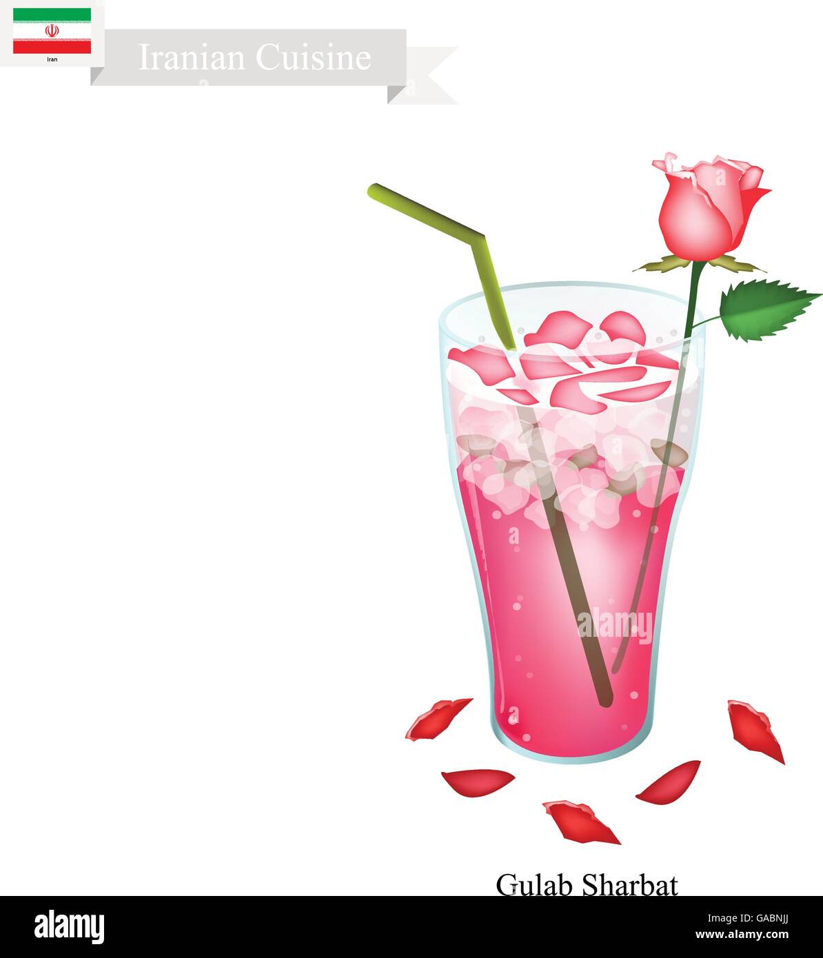 Iranian Cuisine, Gulab Sharbat or Traditional Drink Made From Rose ...