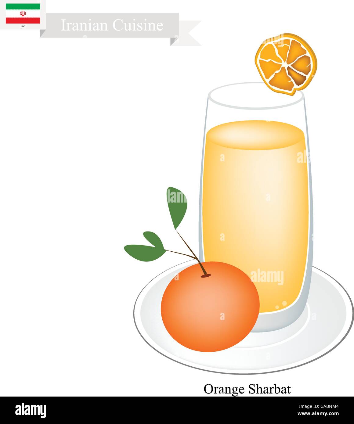 Iranian Cuisine, Orange Sharbat or Traditional Drink Made From Orange ...