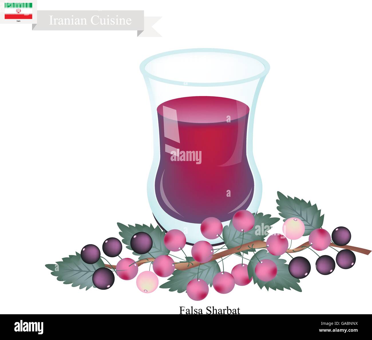 Iranian Cuisine, Falsa Sharbat or Traditional Drink Made From Grewia ...