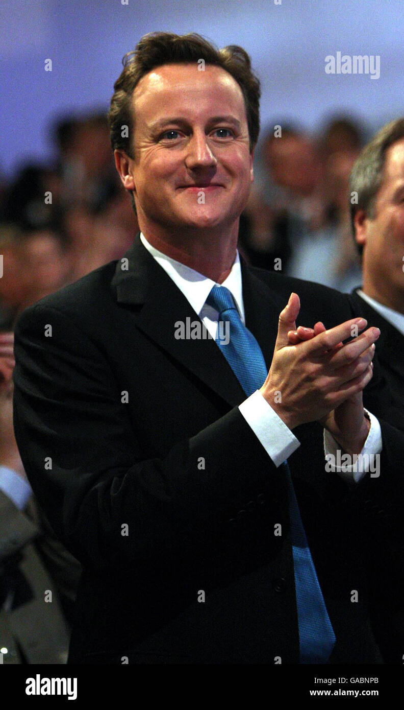 Conservative leader David Cameron at the Conservative Party Conference ...
