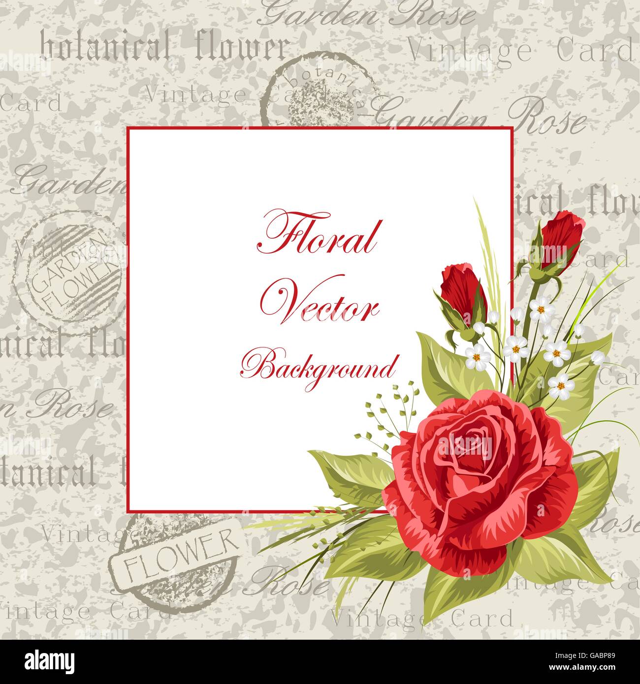 Grass flowers white text Stock Vector Images - Alamy