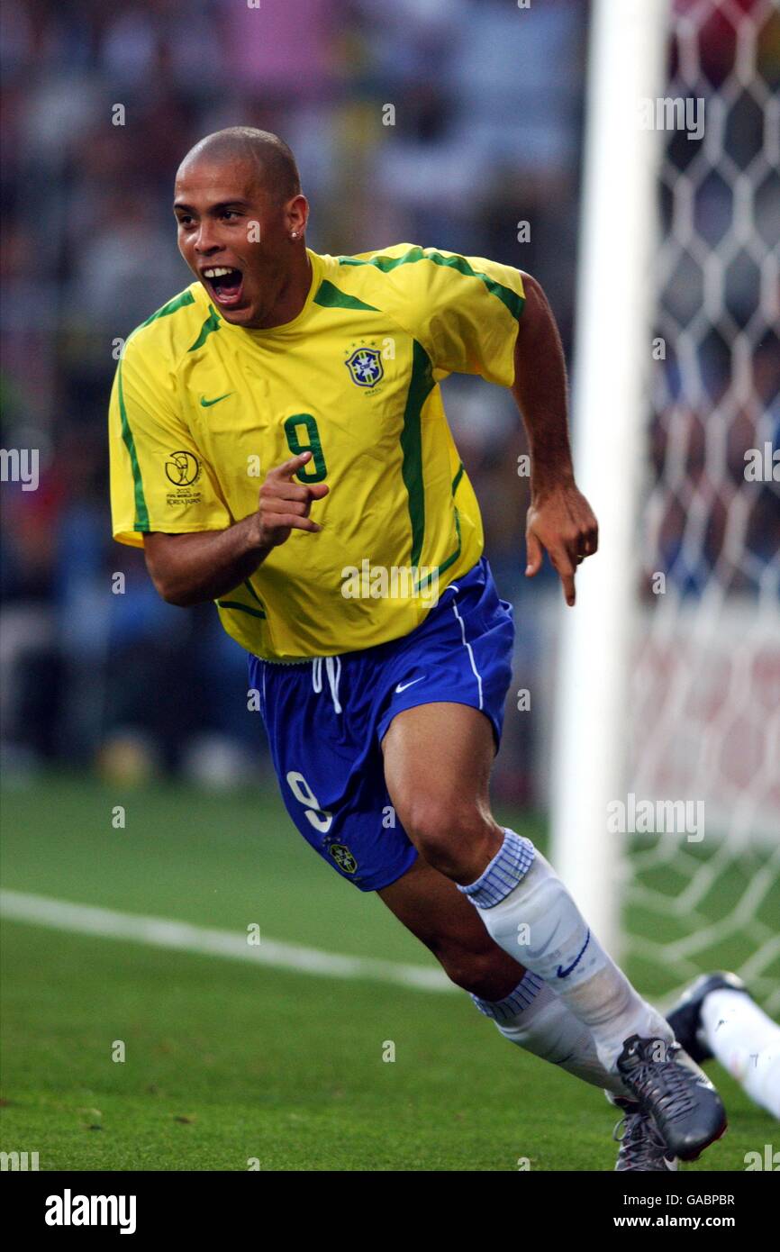 Ronaldo of brazil celebrates scoring first goal hi-res stock ...
