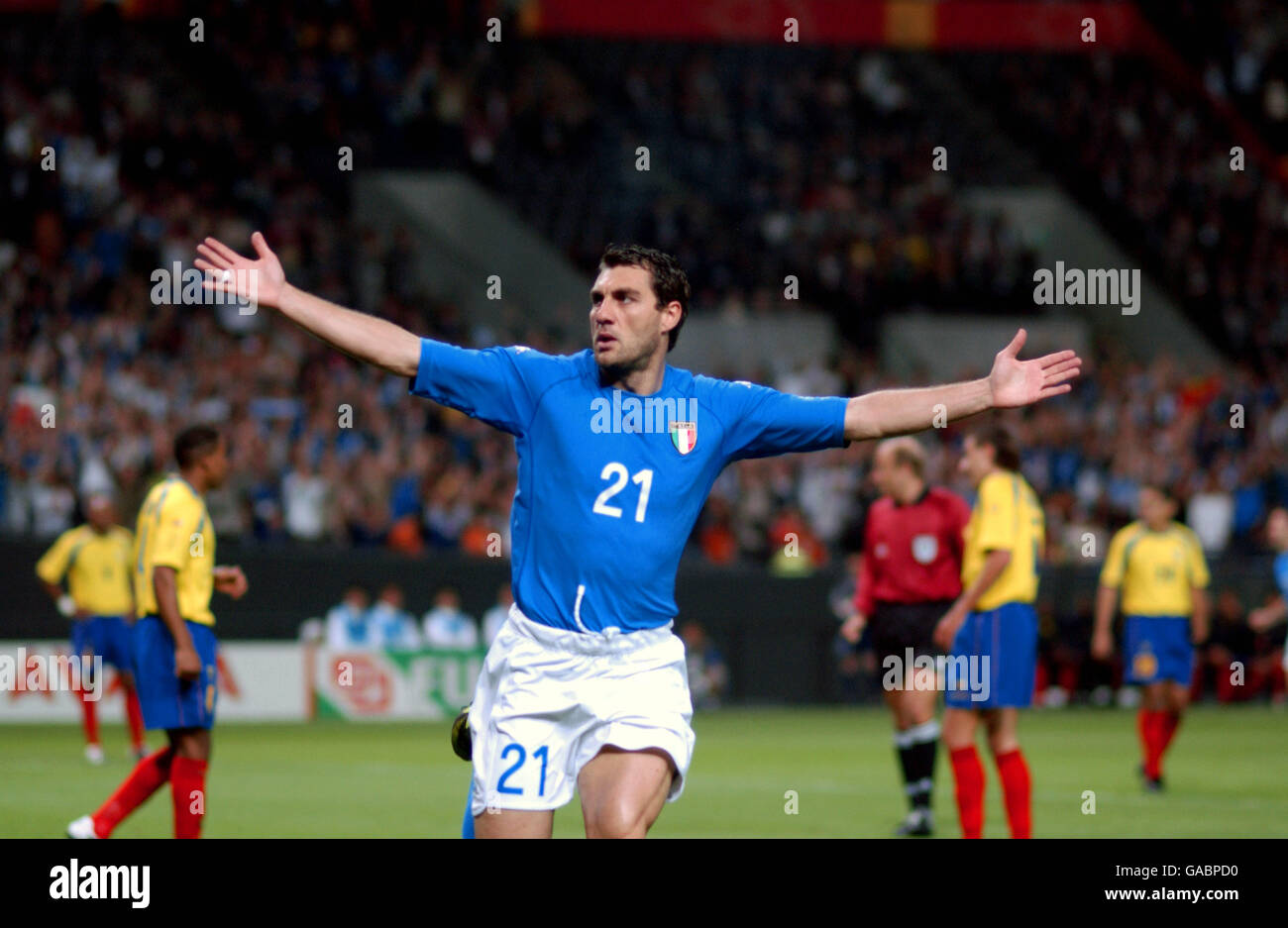Christian vieri celebrates scoring his hi-res stock photography and ...
