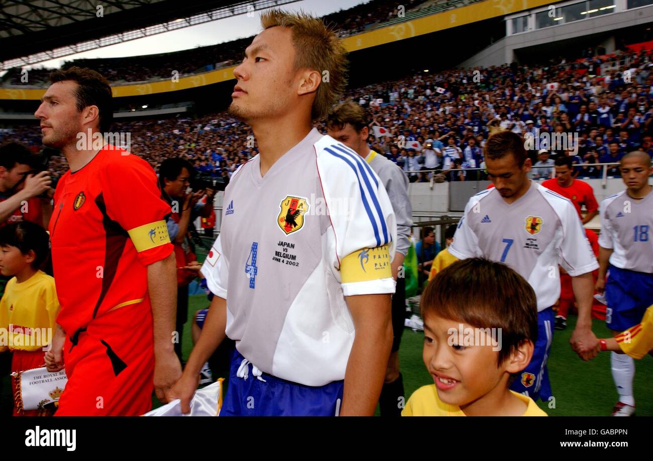 Soccer - FIFA World Cup 2002 - Group H - Japan v Belgium. Captains ...