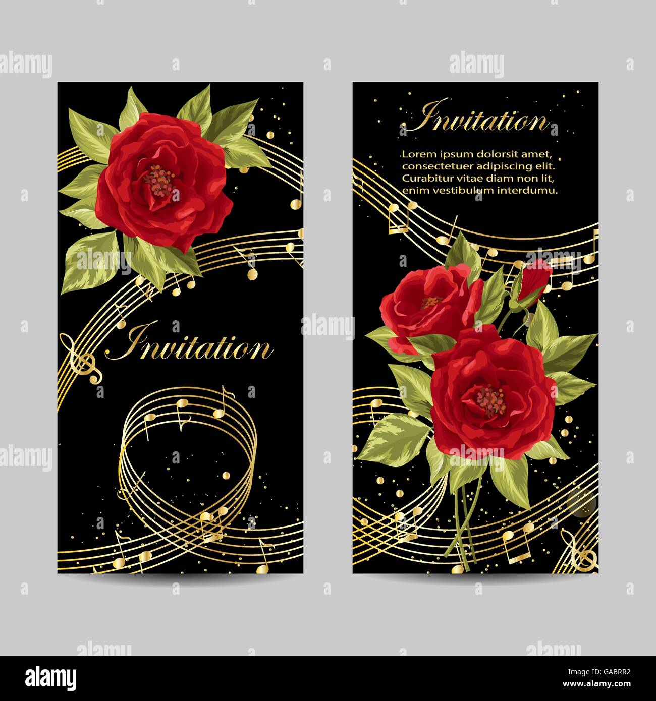 Set of wedding invitation cards design Stock Vector Image & Art - Alamy