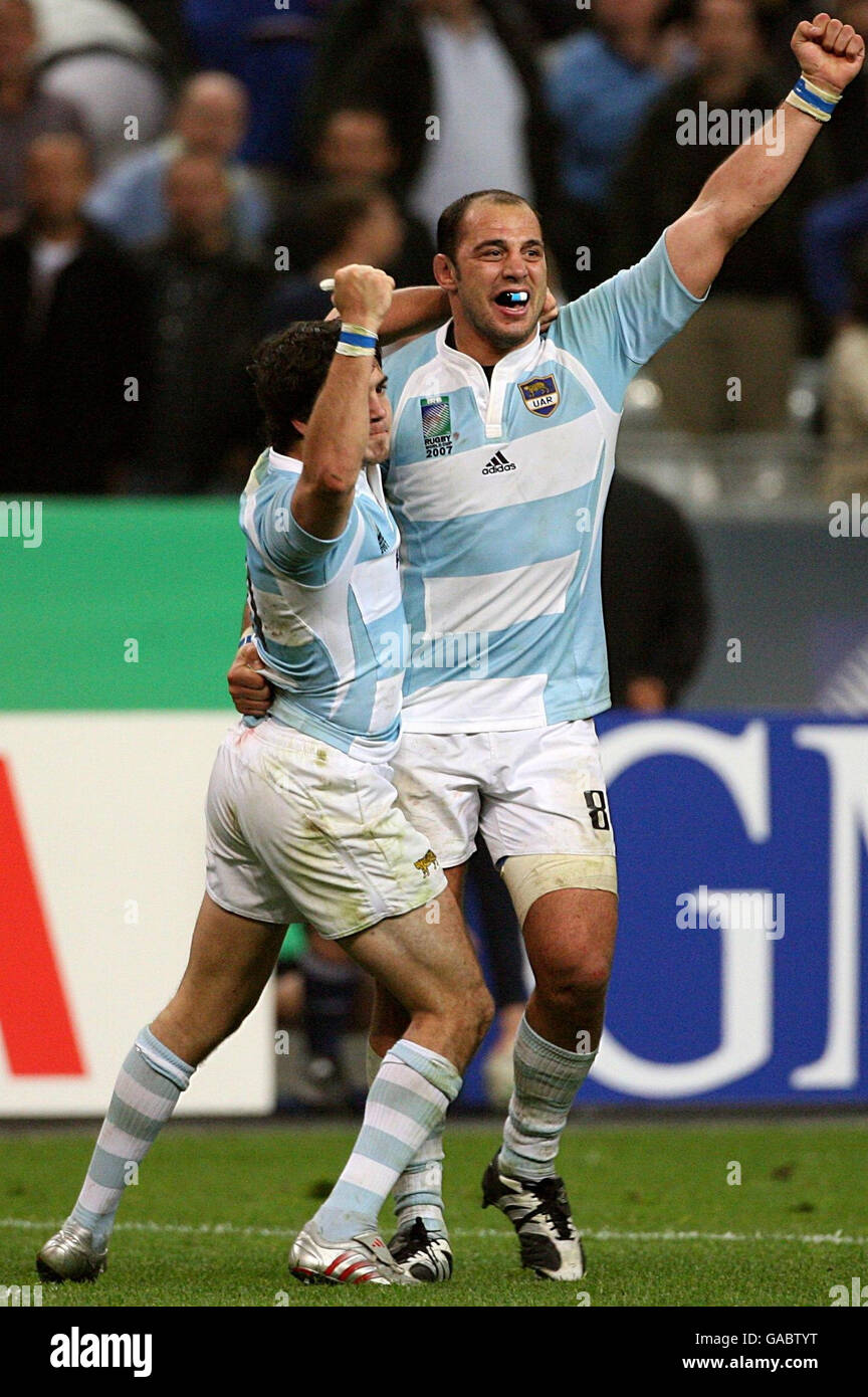 Argentina's Gonzalo Longo Elia (right) and Horacio Agulla celebrate ...