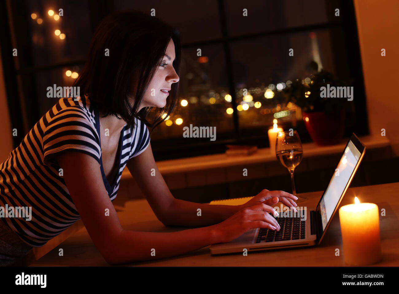 Drunk woman laptop hi-res stock photography and images - Alamy