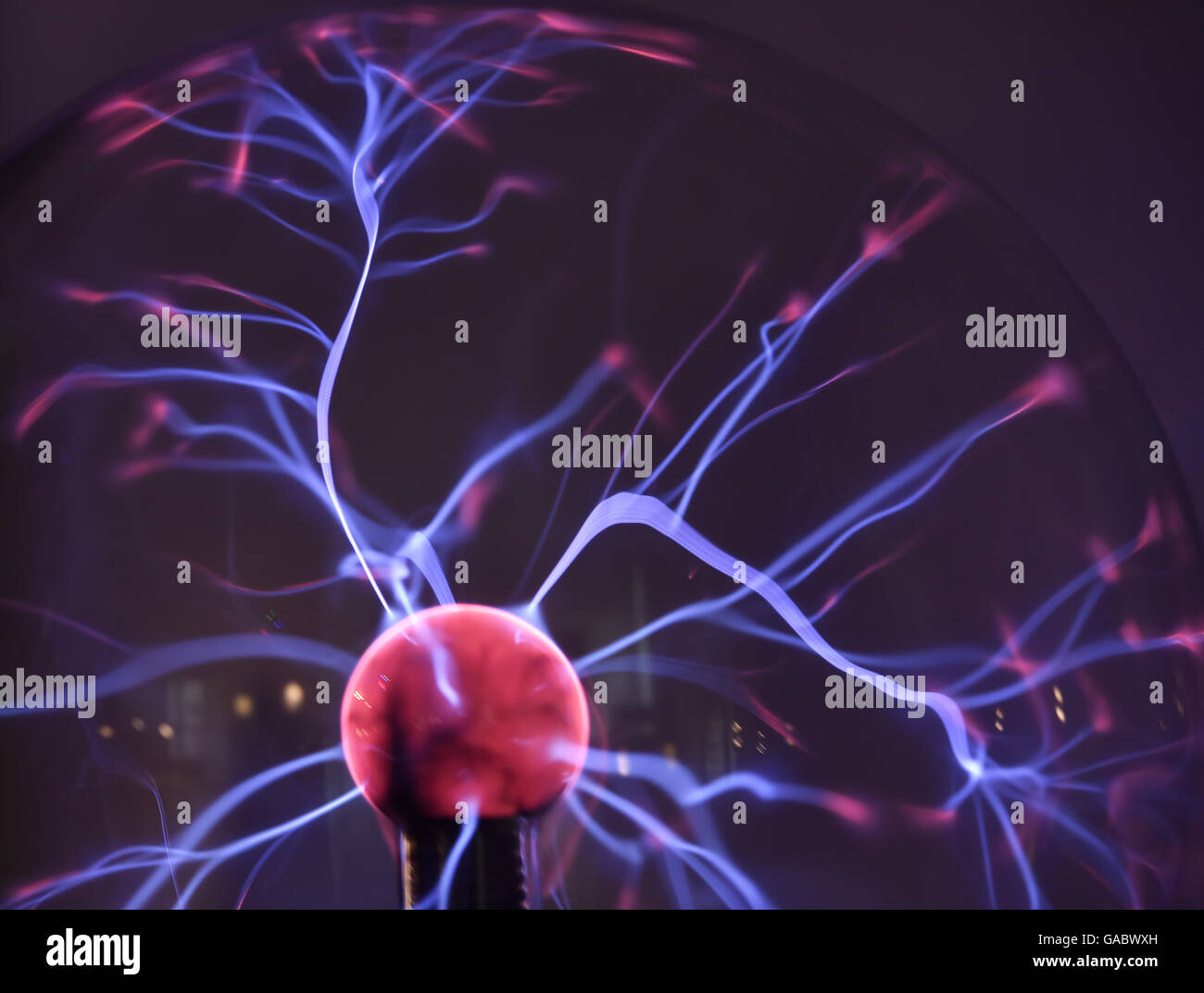 Tesla coil - physics experiment in laboratory Stock Photo - Alamy