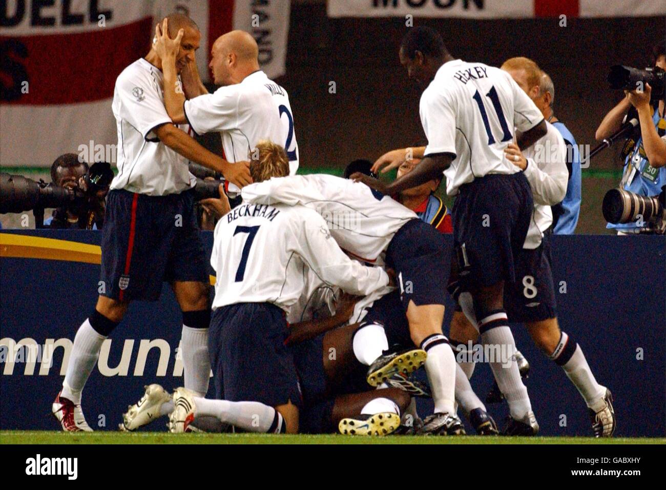 Soccer - FIFA World Cup 2002 - Second Round - Denmark v England Stock ...