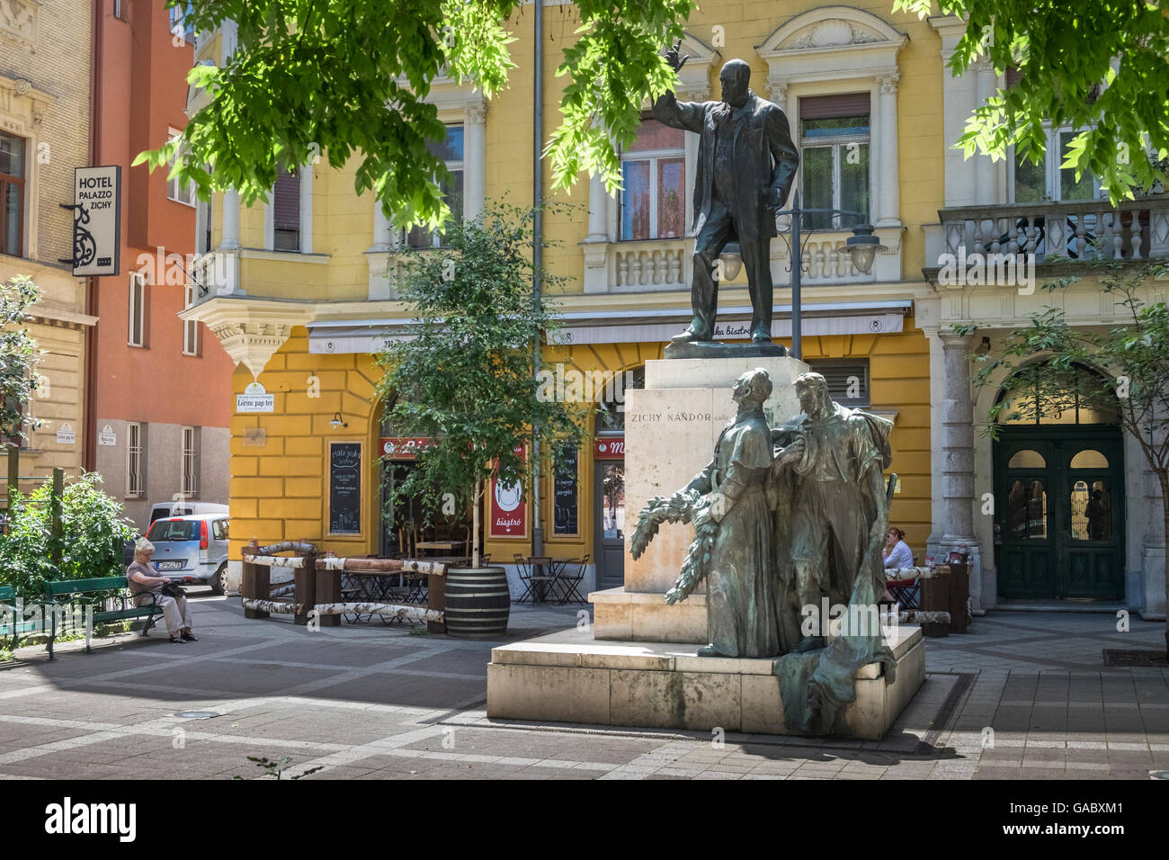 Memorial to Count Nandor Zichy, an aristocrat from the prominent Zichy ...