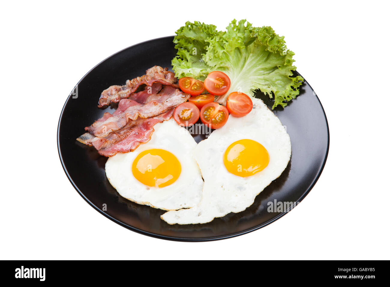 Traditional breakfast on a plate Stock Photo - Alamy