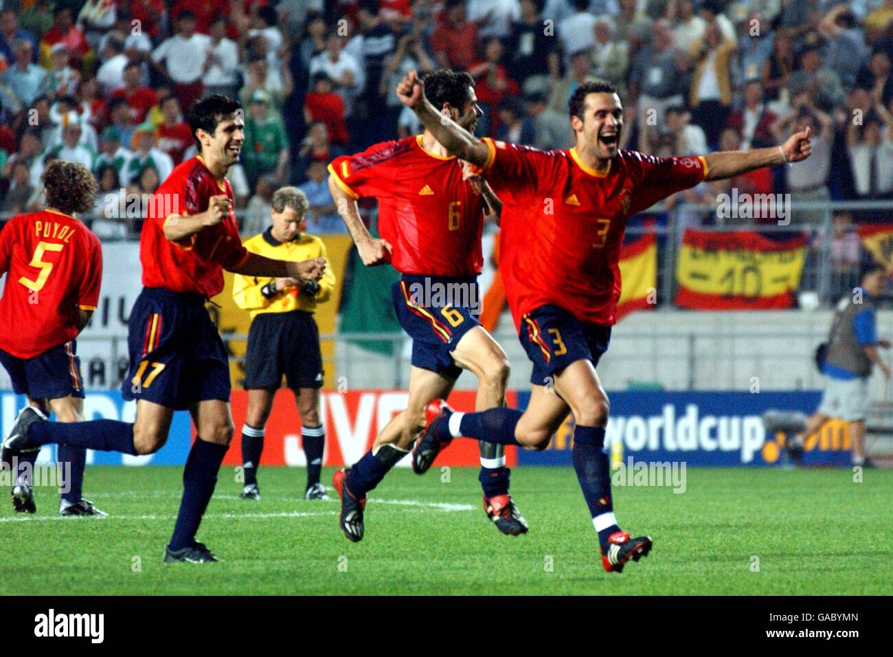 Spains juanfranco leads the spanish celebrations hi-res stock ...
