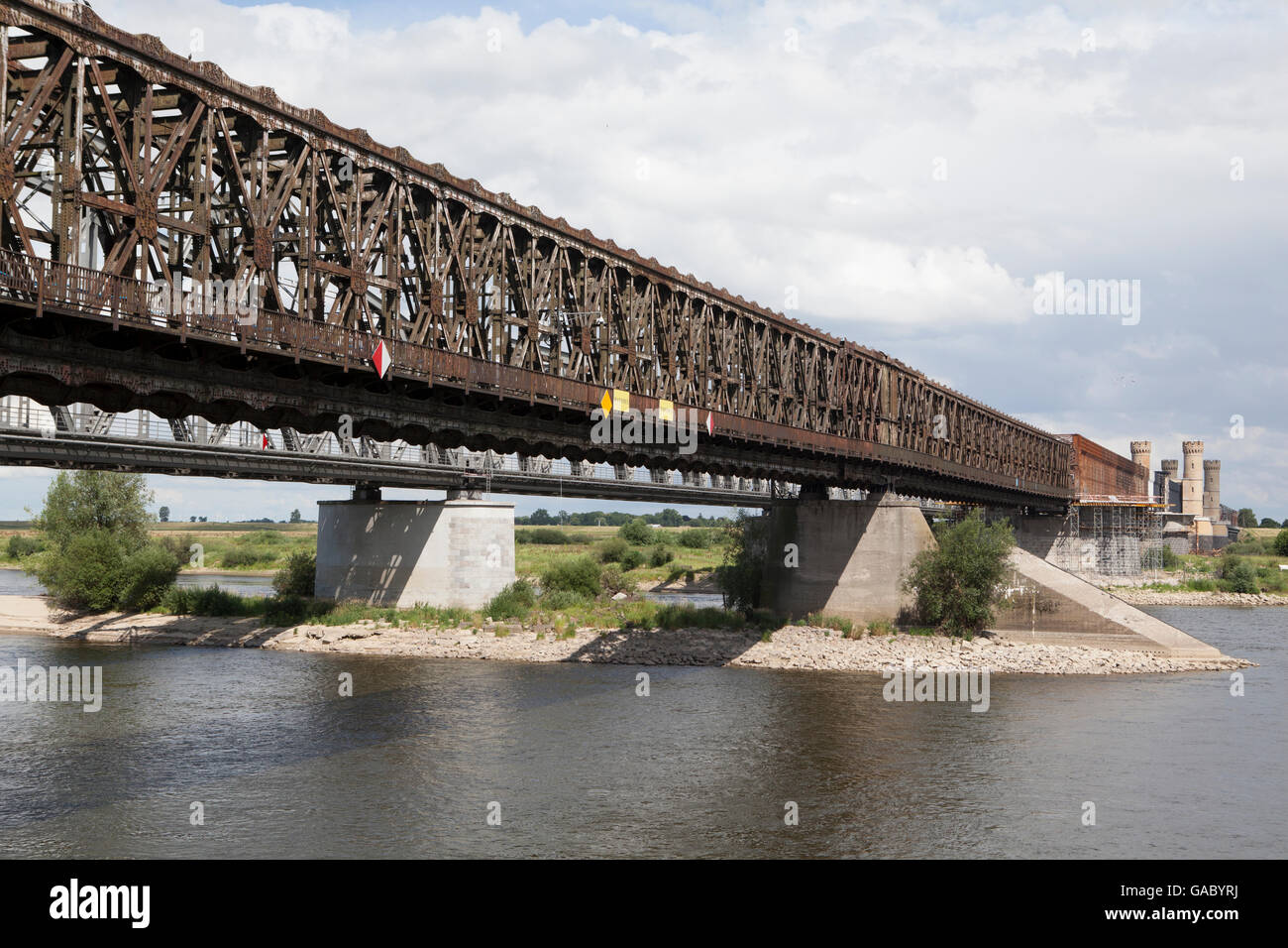 Tczew Bridge designed by Carl Lentze, Mosty w Tczewie Stock Photo - Alamy