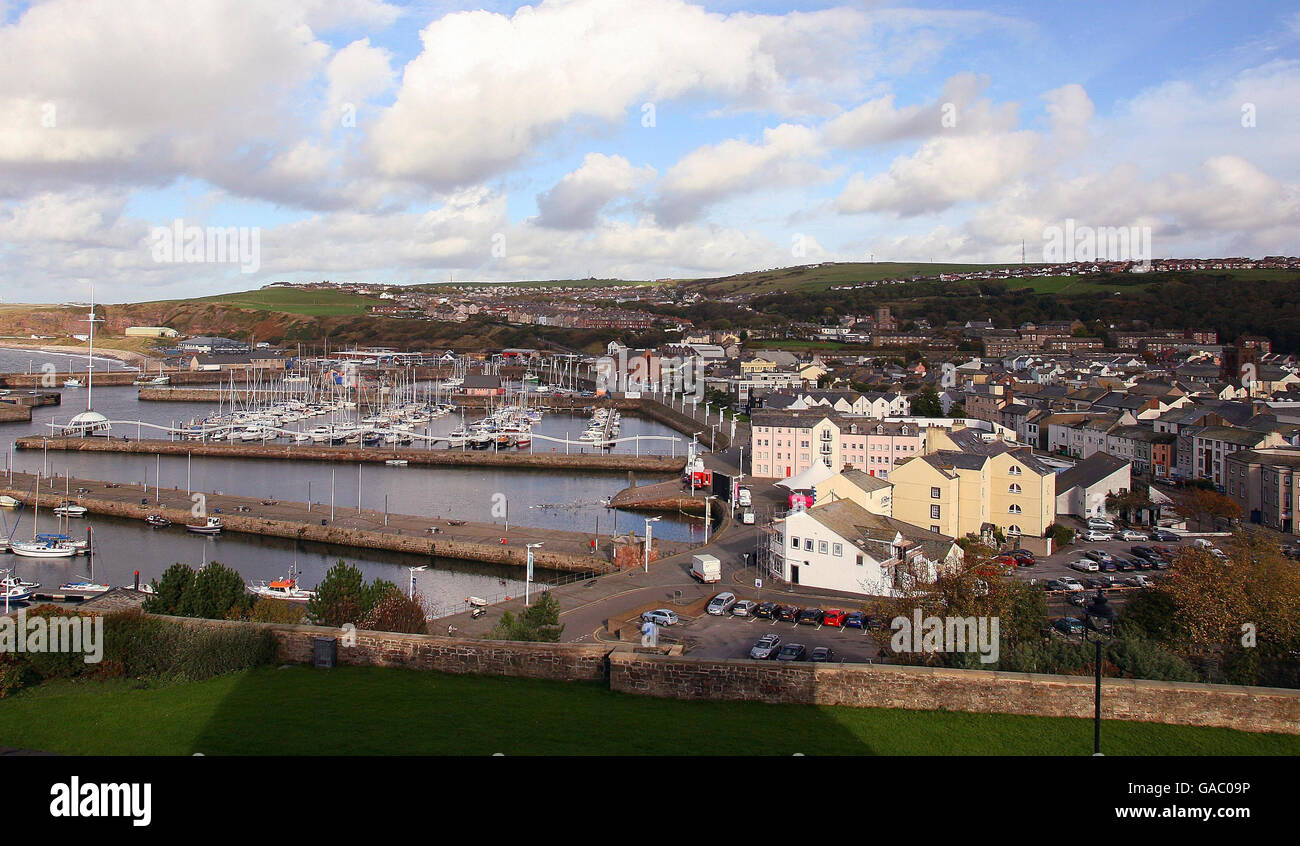 General view of Whitehaven, the Cumbrian town which is the first in the ...
