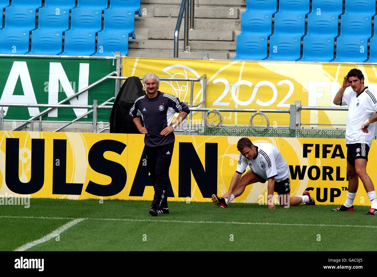 Germanys coach rudi voller during training hi-res stock photography and ...