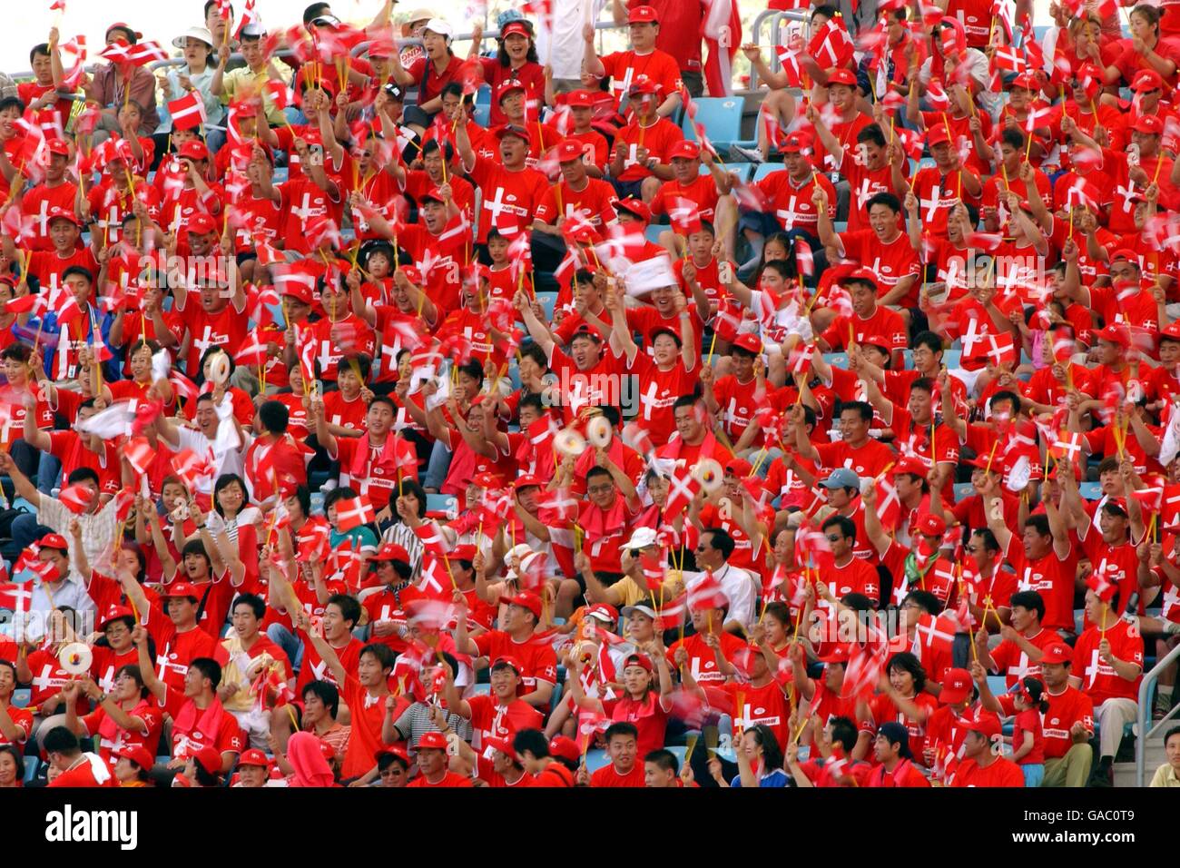 Soccer -FIFA World Cup 2002 - Group A - Denmark v Senegal. Denmark fans ...