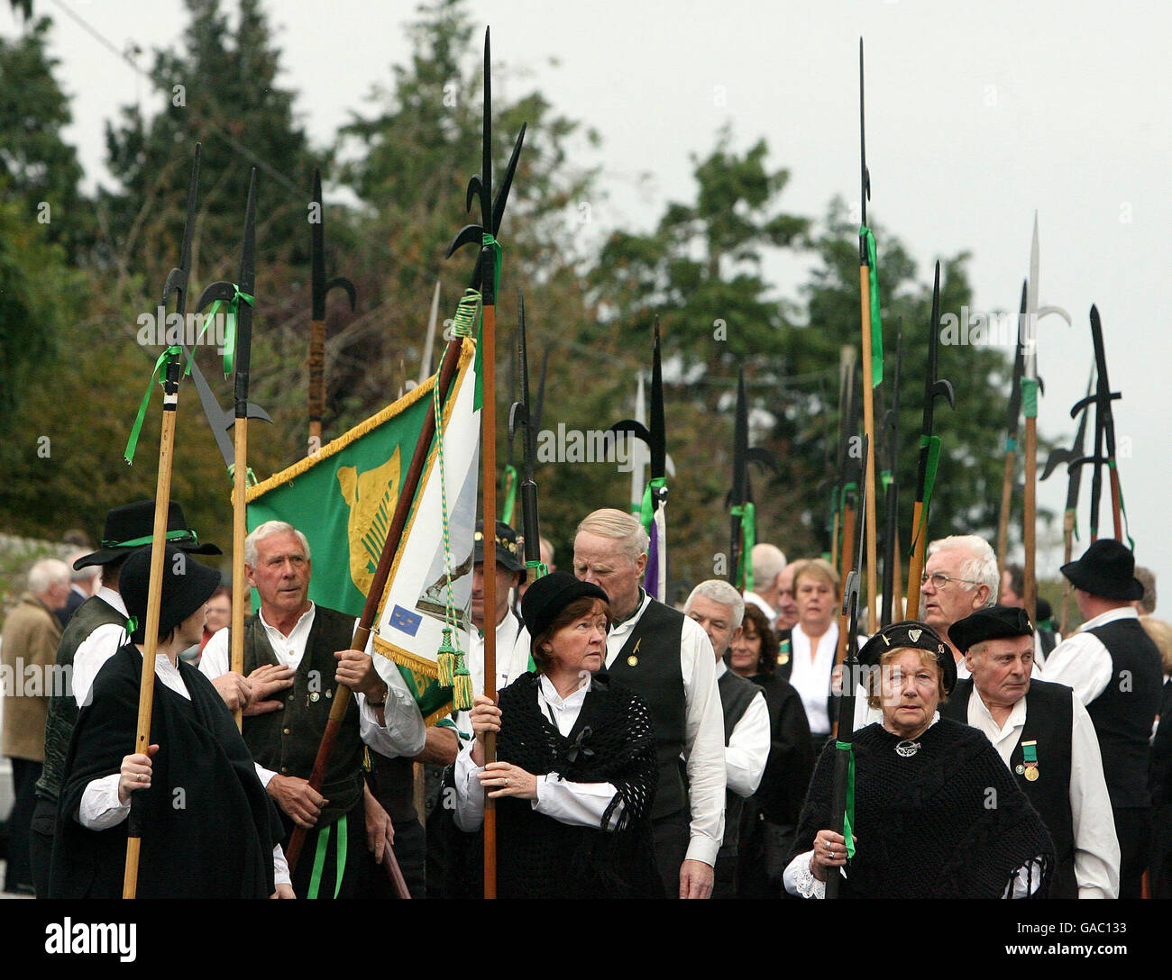 Volunteers depicting the Wexford Pike men of 1798 gather for the annual ...