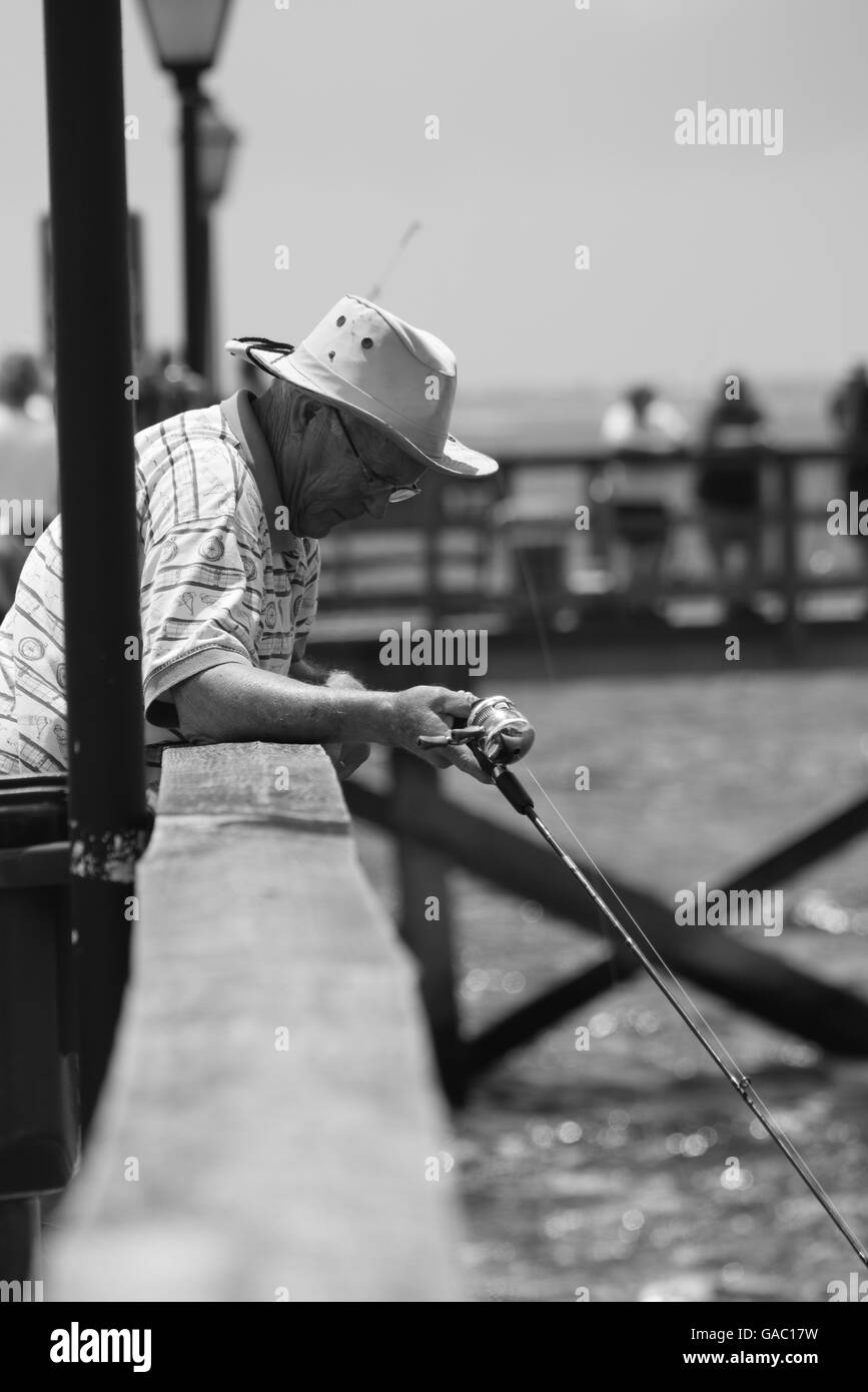 Old man fishing hi-res stock photography and images - Alamy