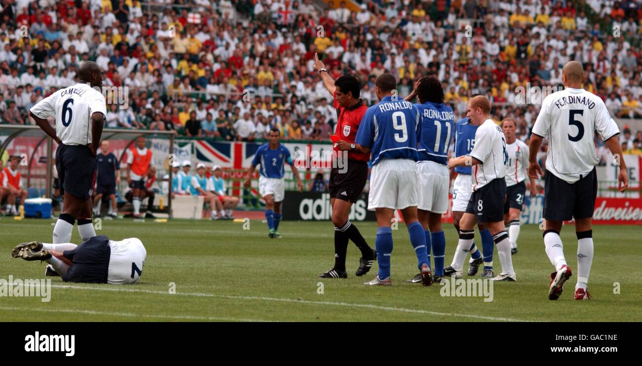Soccer - FIFA World Cup 2002 - Quarter Final - England v Brazil Stock ...