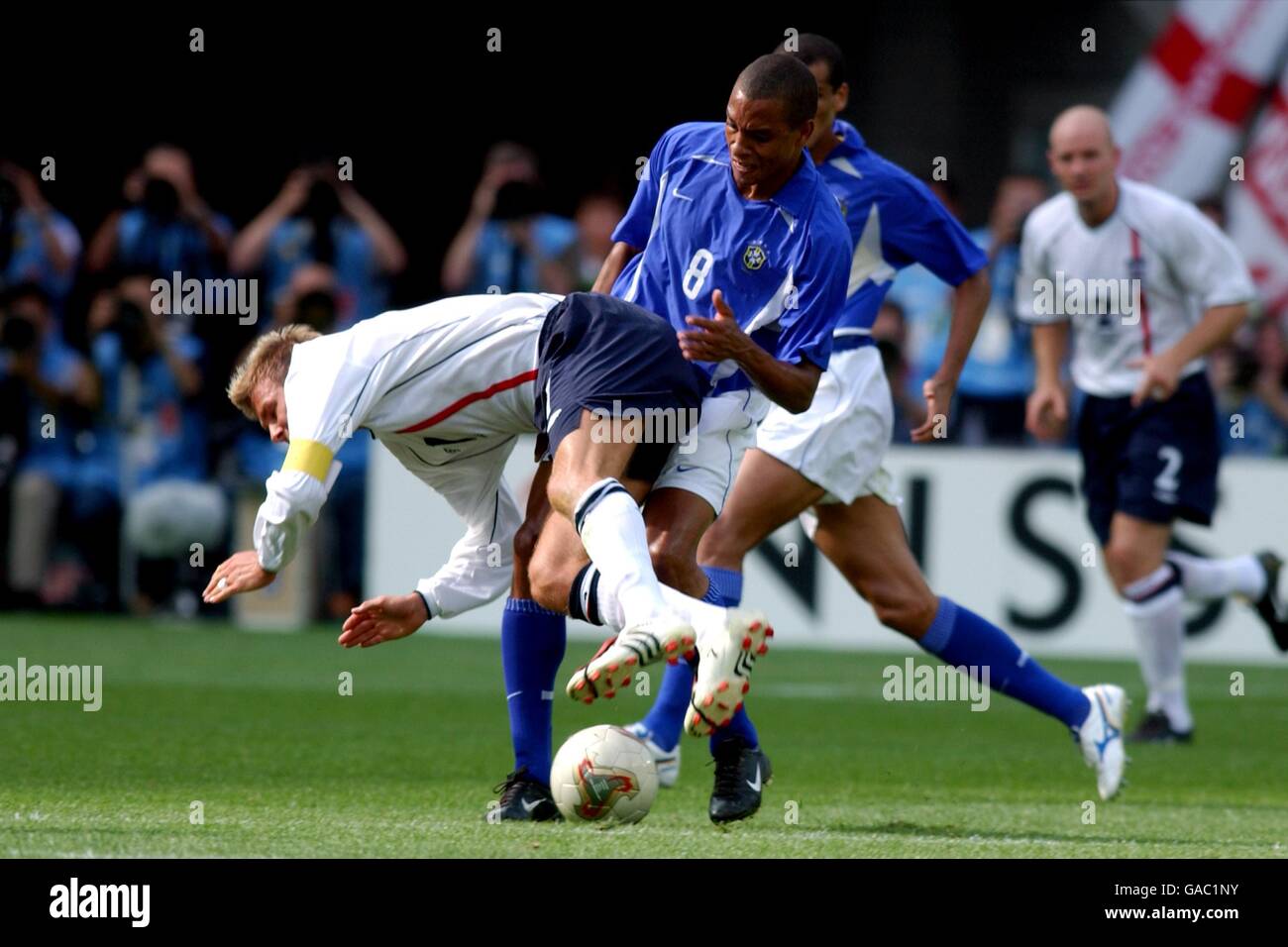 Soccer - FIFA World Cup 2002 - Quarter Final - England v Brazil Stock ...